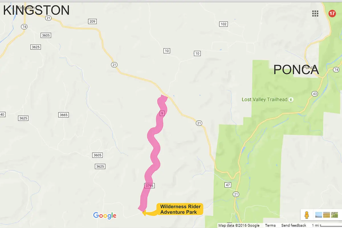 Location - Wilderness Rider Buffalo Ranch & Adventure Park